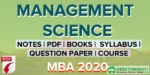 Management Science Notes | PDF, Syllabus | MBA [2021]