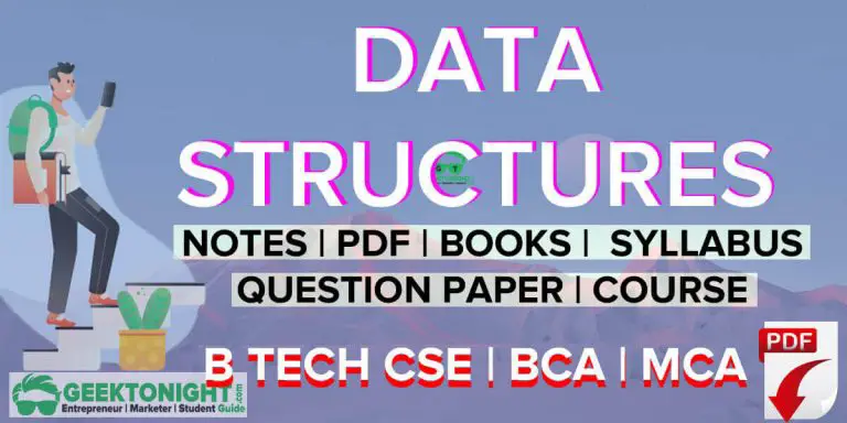 Data Structures Notes | PDF, Syllabus | B Tech [2021]