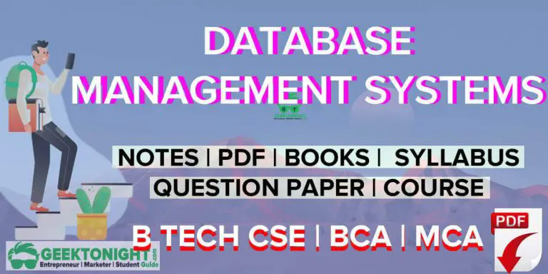 Database Management Systems Notes Pdf [2021] B Tech